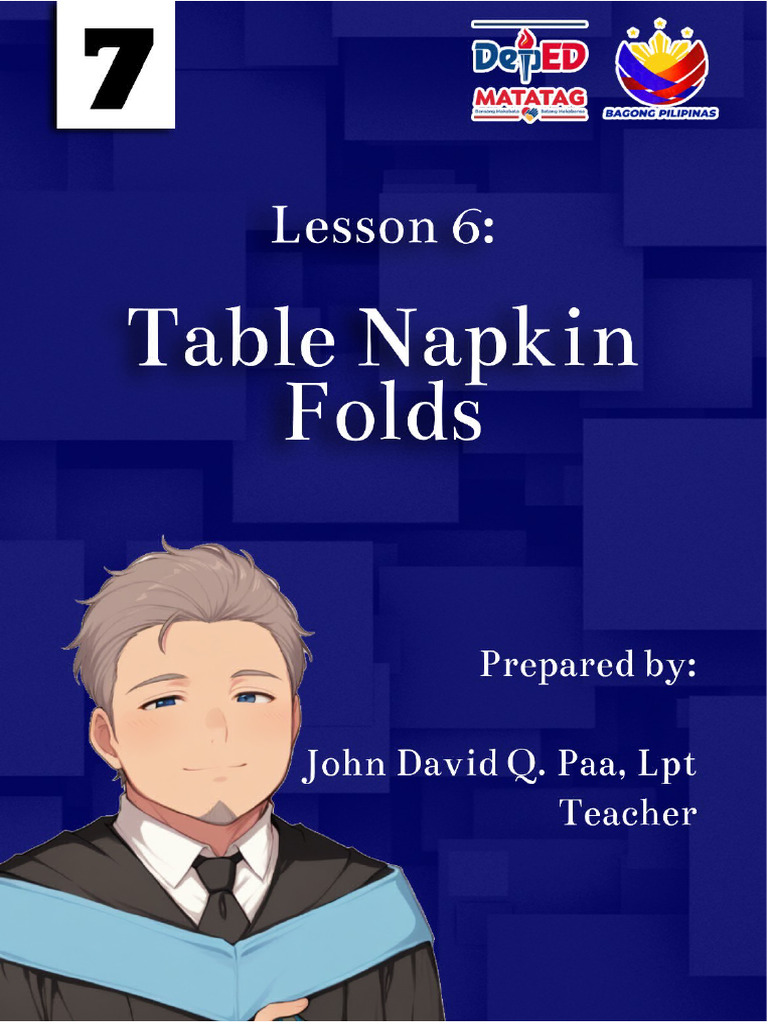 Lesson 6 Table Napkin Folds | PDF