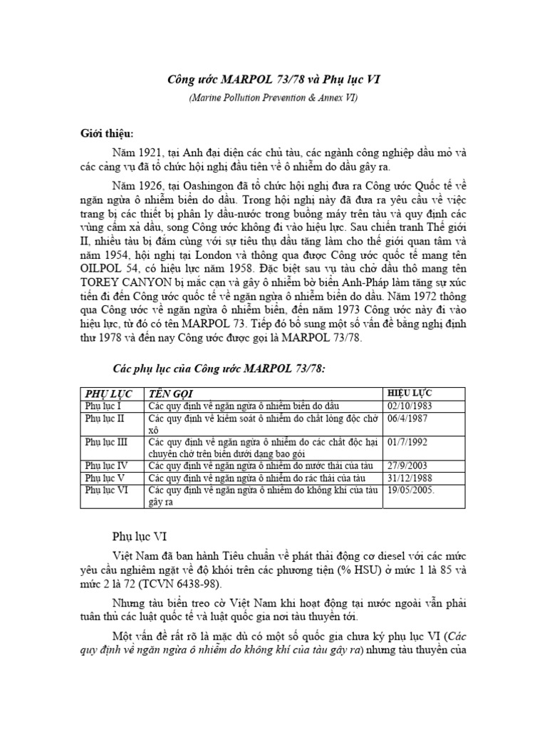 Cong Uoc Marpol | PDF