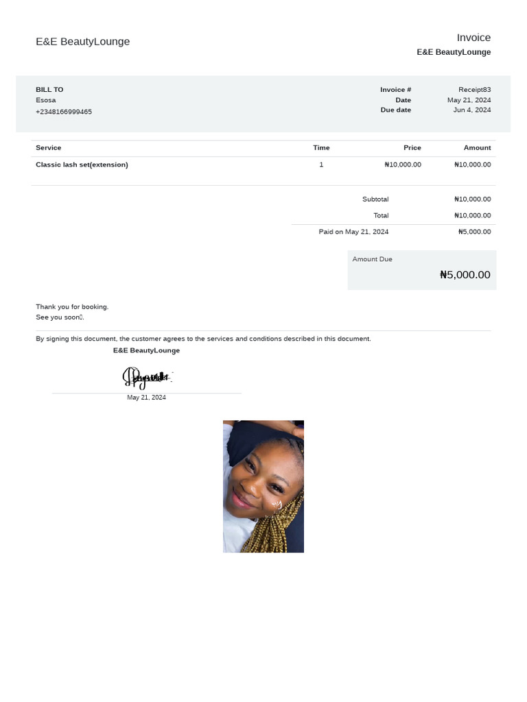 Invoice#Receipt 83 | PDF