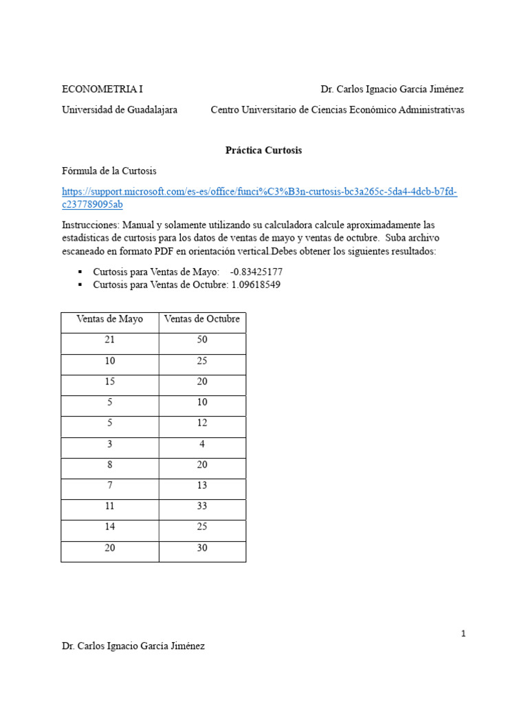 Practica Curtosis | PDF