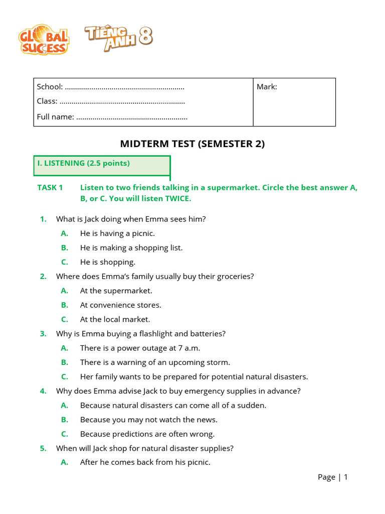 Midterm Test 2 (Semester 2) | PDF | E Commerce | Online Shopping