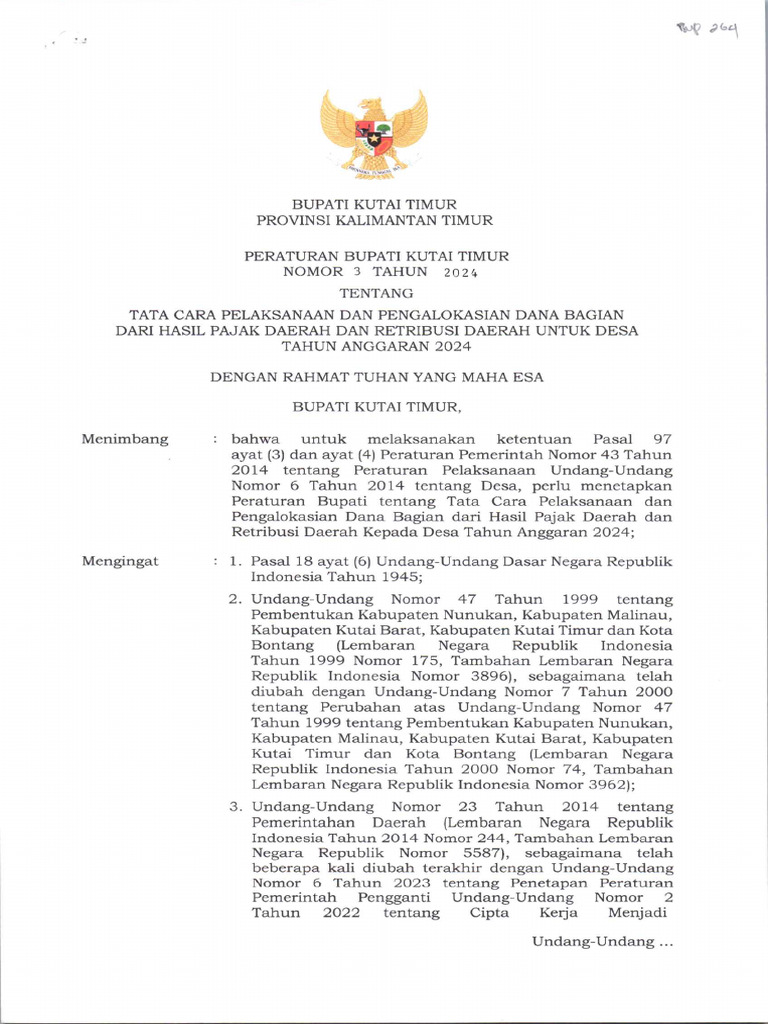 Perbub DBH 2024 | PDF