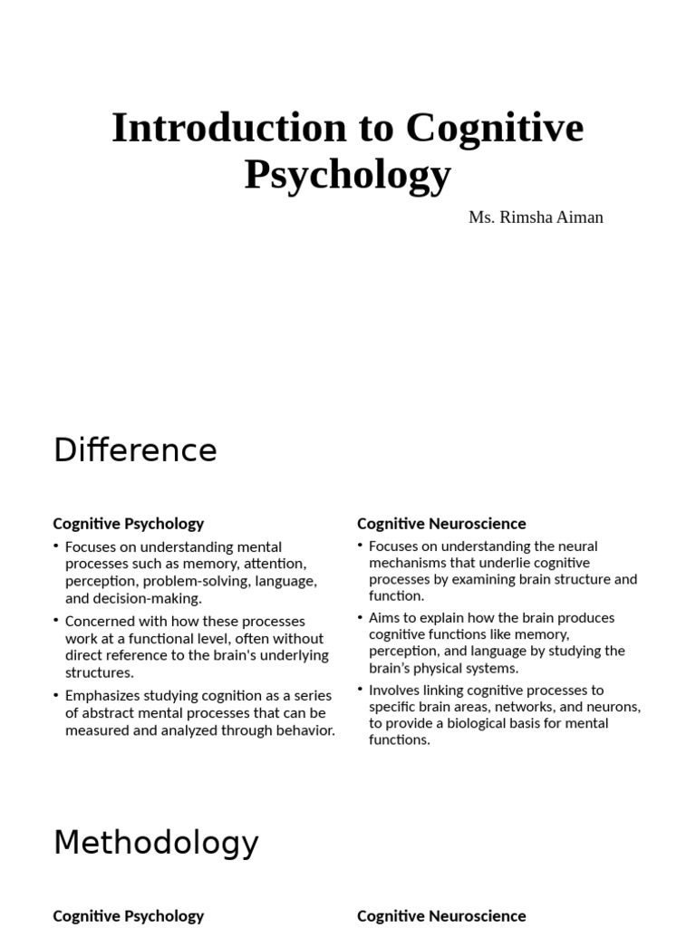 Introduction To Cognitive Psychology | PDF | Cognition | Brain