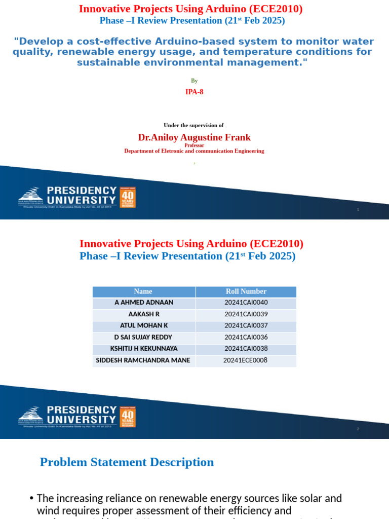 IPA PPT Template Phase1ok2 | PDF | Arduino | Electrical Engineering