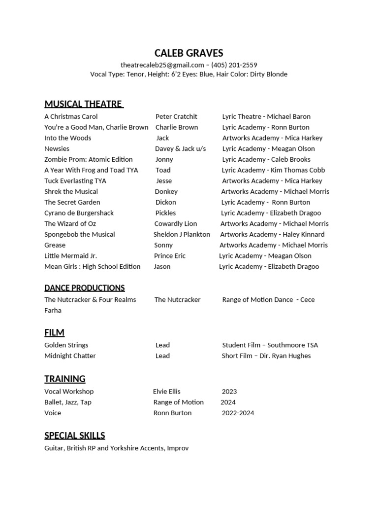 Performance Resume Template | PDF