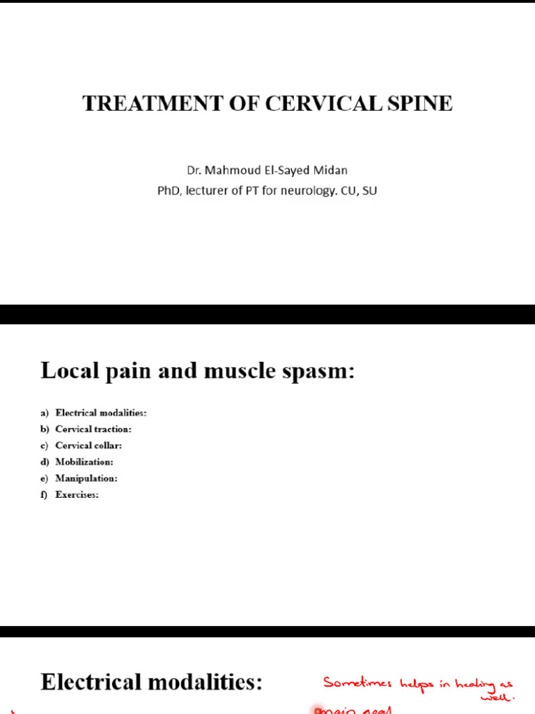 L8 Cervical Spine Treatment 2 | PDF | Vertebral Column ...