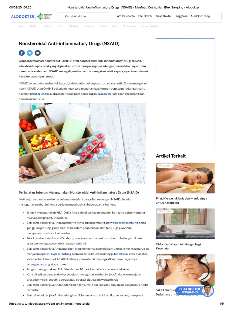 Genroxi Piroxicam: Obat NSAID dan Manfaatnya | PDF