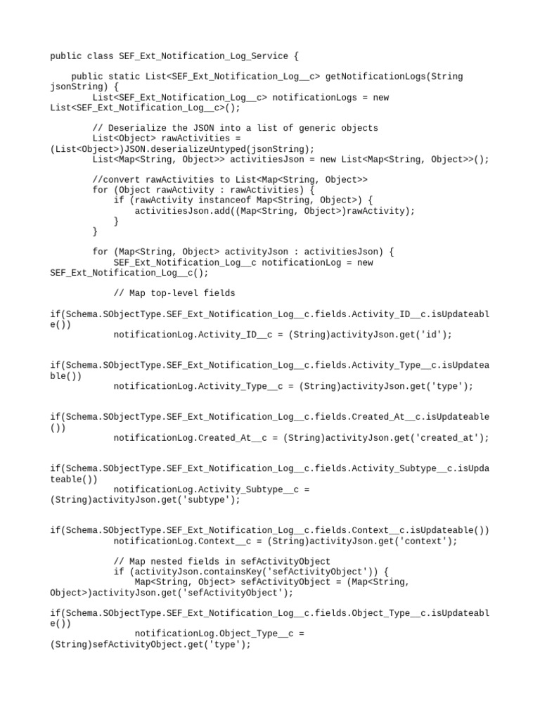 SEF_Ext_Notification_Log_Service | PDF | Software Bug | Software ...