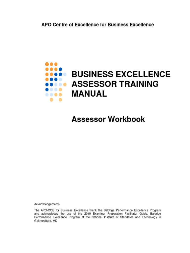 BE Assessor Training Workbook | PDF | Evaluation | Learning