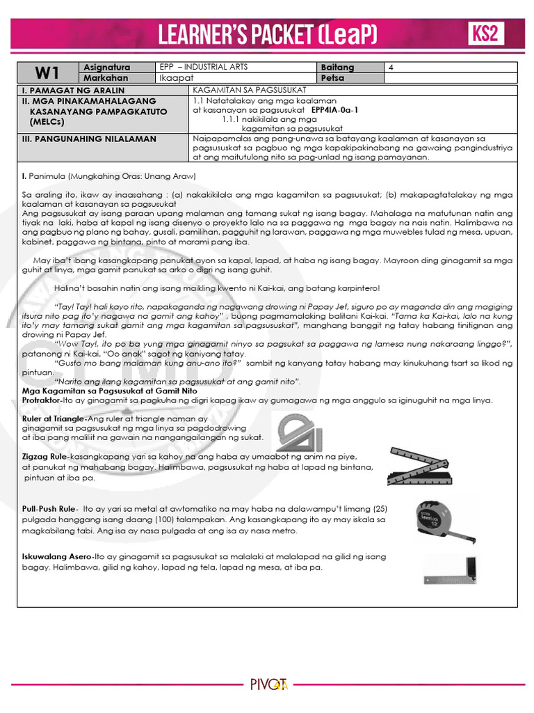 Q4 EPP IA 4 Week1 | PDF
