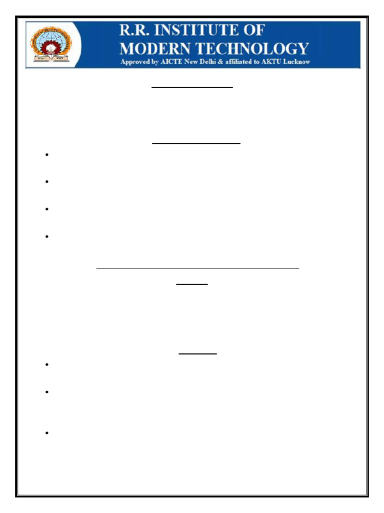 Vision, Mission (Institute & Department) | PDF | Engineering | Knowledge