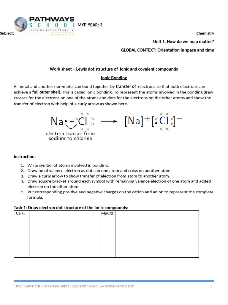 Lesson-14 Lewis Dot Structure | PDF | Chemical Bond | Covalent Bond