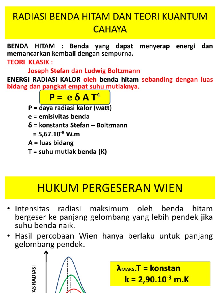 Radiasi Benda Hitam dan Teori Kuantum Cahaya | PDF