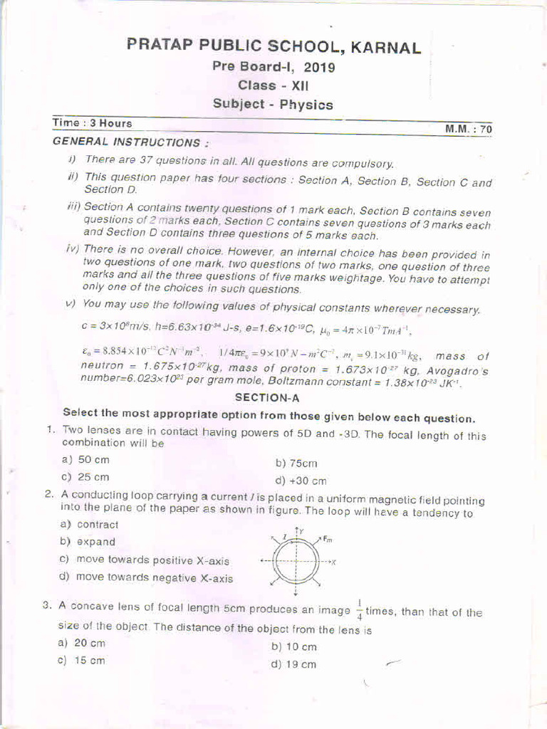 Physics Paper | PDF
