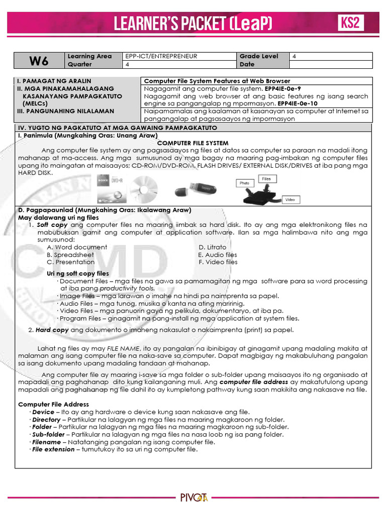 Q4 Elem ICT 4 Week 6 | PDF