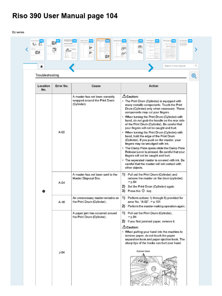 Riso 390 User Manual (Page 104 of 132) _ ManualsLib | PDF | Computing | Office Equipment