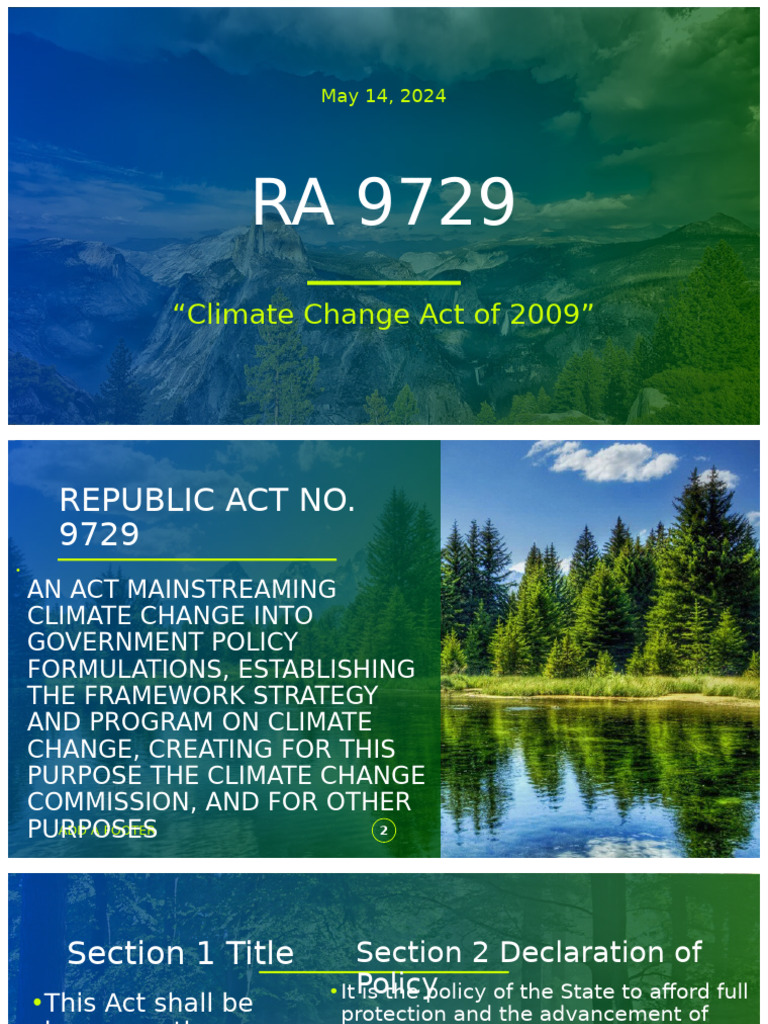 Ra 9729 Cdicel | PDF | Greenhouse Gas | Climate Change
