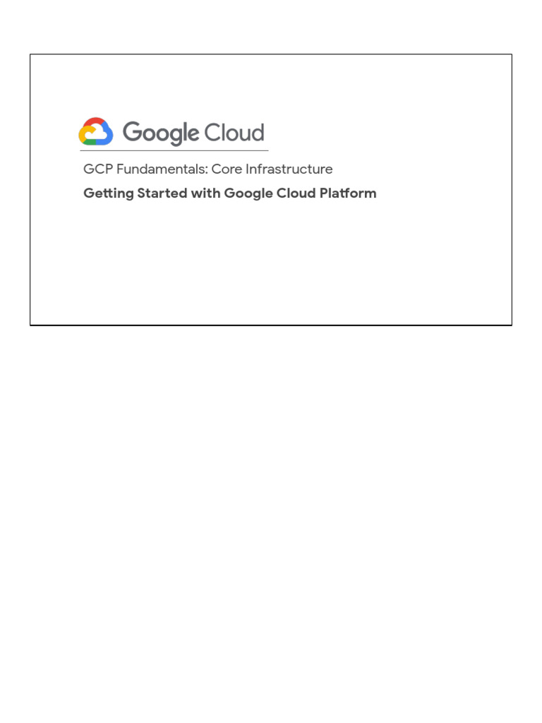 GCP Fund Module 2 Getting Started With Google Cloud Platform | PDF | Cloud Computing | Command ...