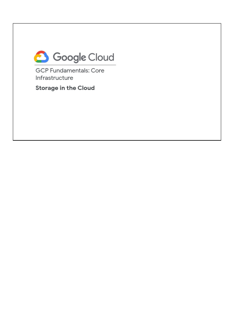 GCP Cloud Storage Overview and Use Cases | PDF | No Sql | Computer Data Storage