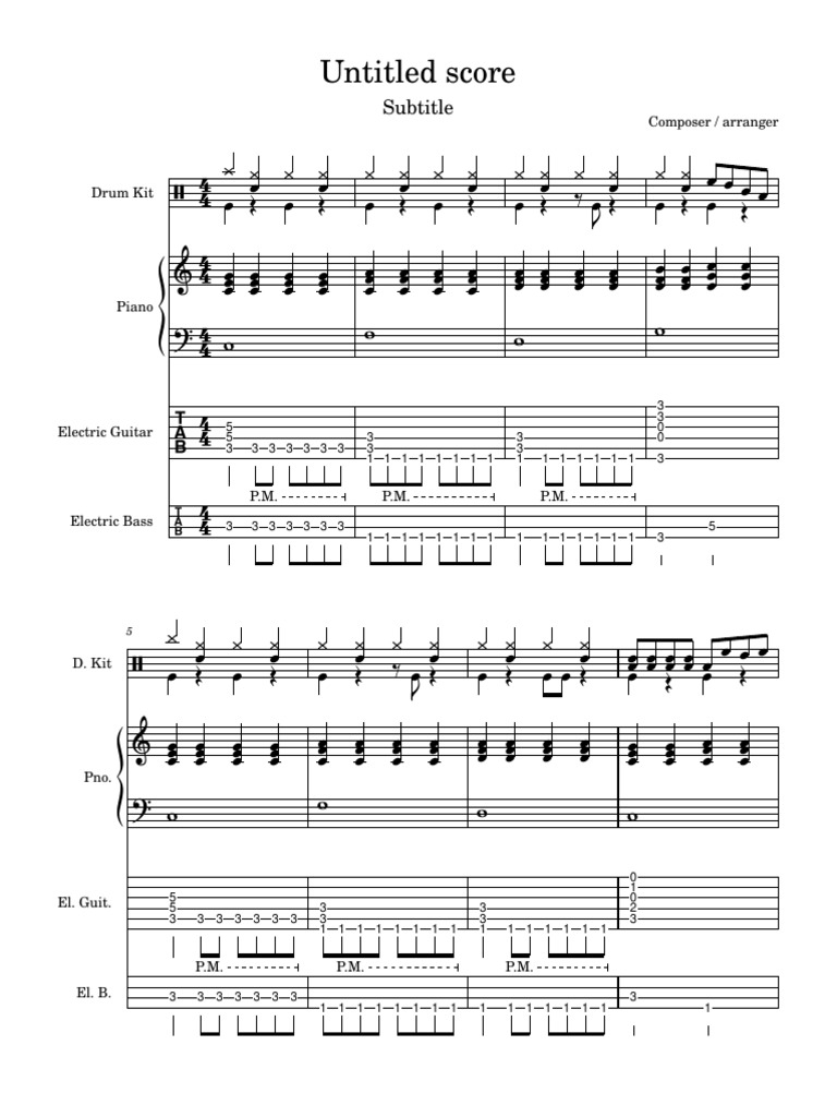 Beginner Musician Note Exercise | PDF | Musical Compositions | Musical ...