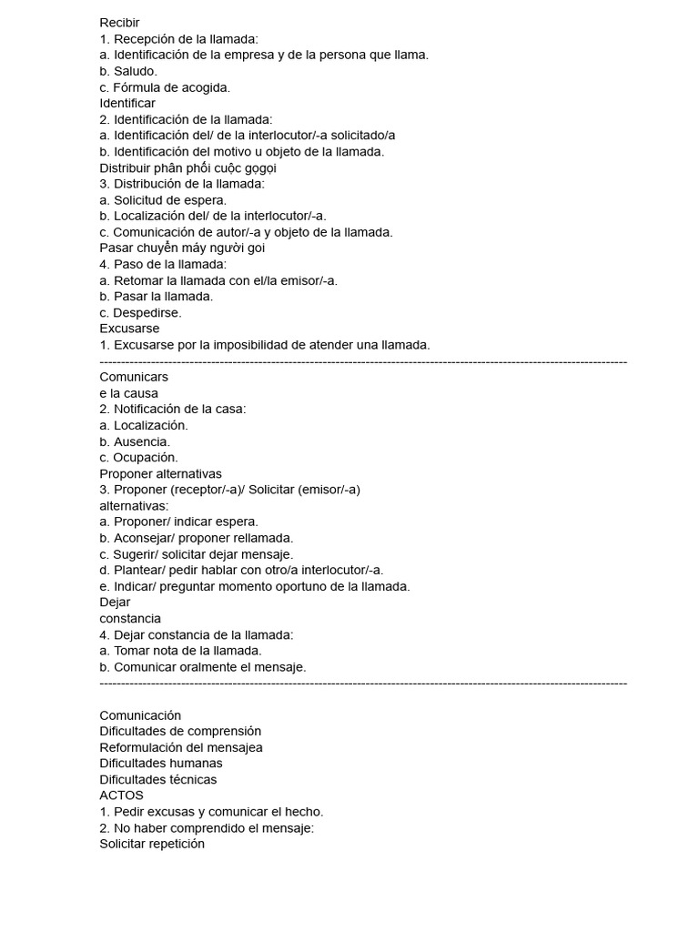 Proceso Efectivo de Gestión de Llamadas | PDF