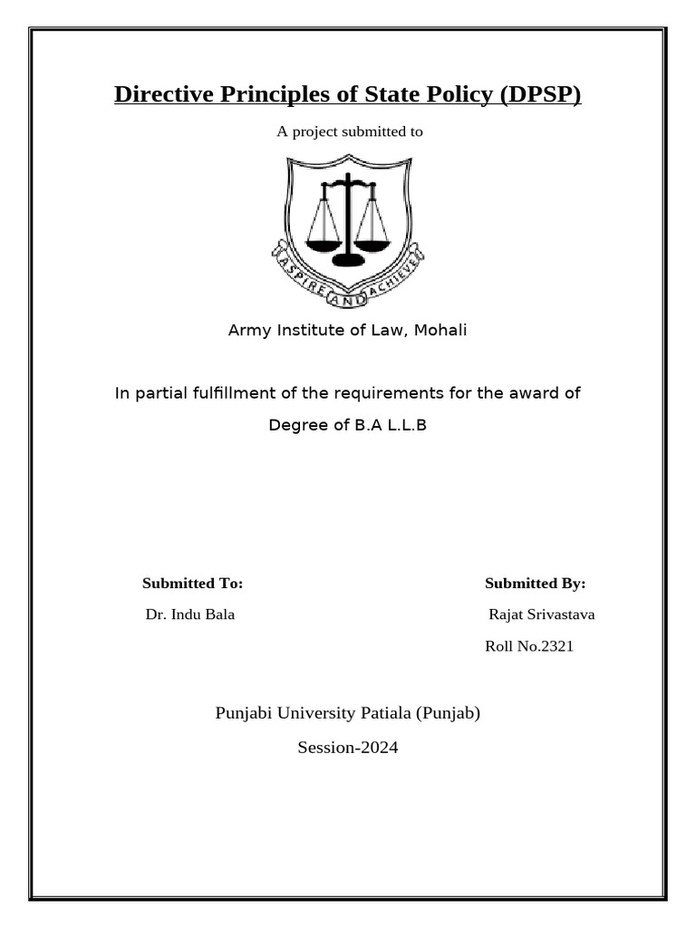 Understanding Directive Principles of State Policy | PDF | Government ...