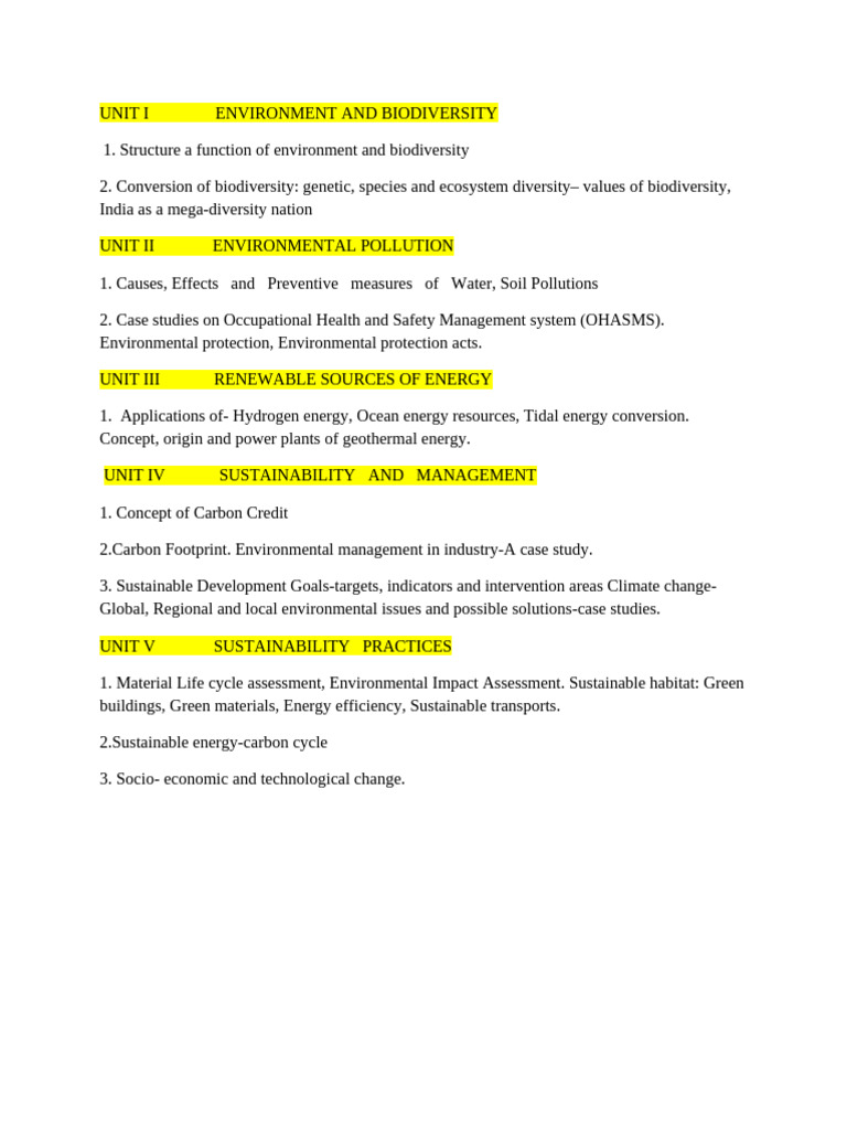 Ess Important Question | PDF