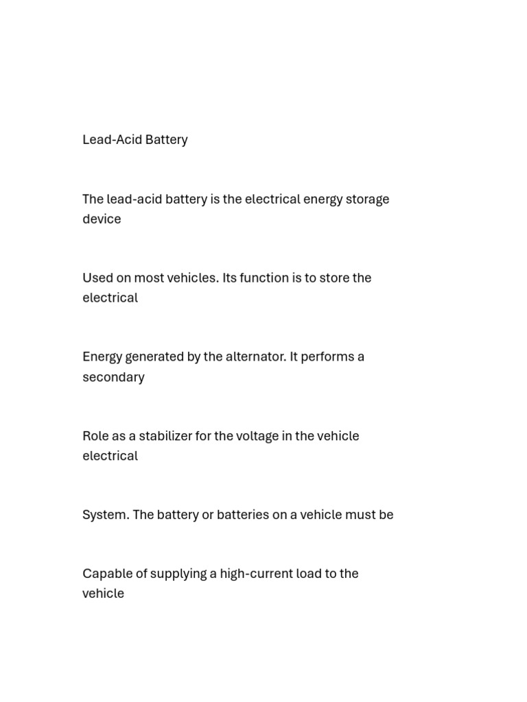 Lead Acid Battery Pdf