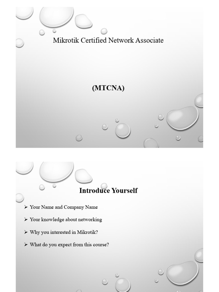MTCNA_MTCRE_Orientation Slide | PDF | Router (Computing) | Computer Network