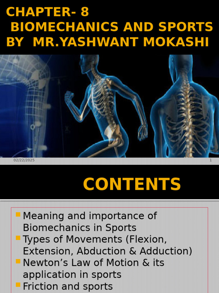 Chapter - 8 Biomechanics & Sports | PDF | Anatomical Terms Of Motion ...