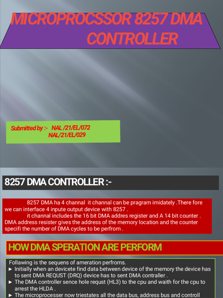 8257 DMA Controller Overview and Operation | PDF