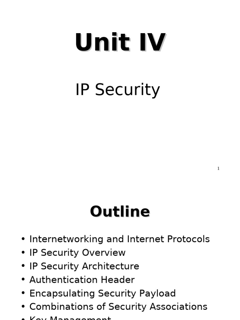 Isunit 4 221219155729 cffdd147 | PDF | Internet Protocols | I Pv6