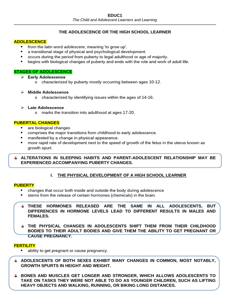 Understanding Adolescent Development | PDF | Adolescence | Puberty