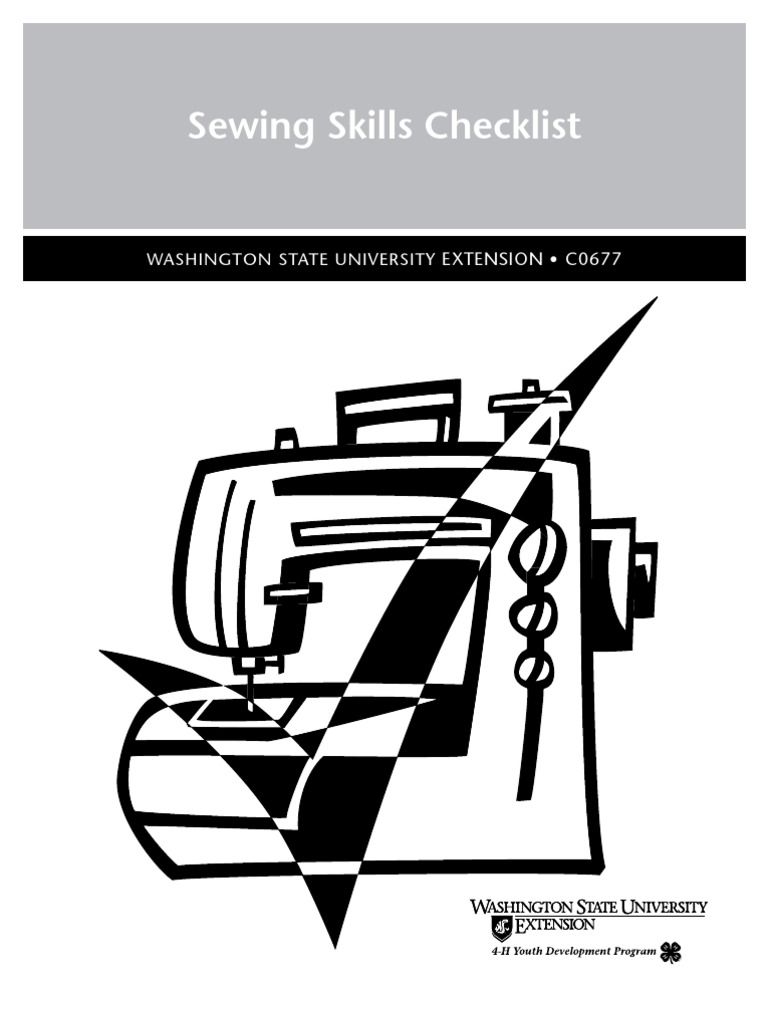Sewing Skills Checklist | PDF | Sewing | Seam (Sewing)