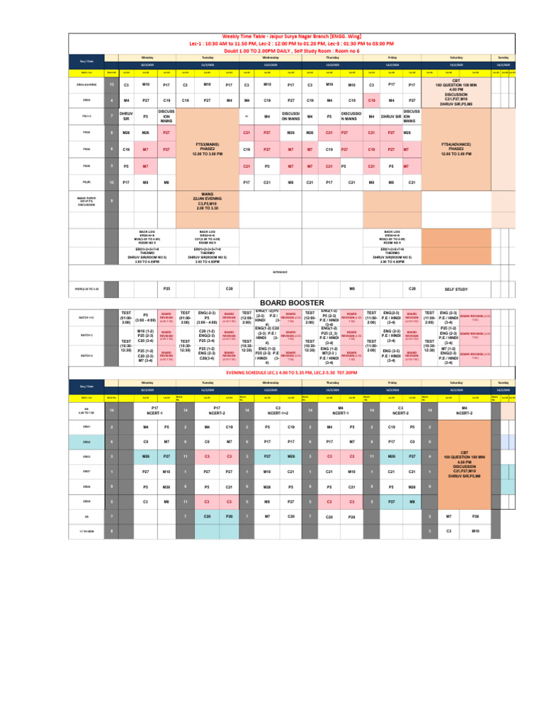 Updated - Engineering - Wing - Time - Table - 11.02.2025 To 16.02.2025 ...