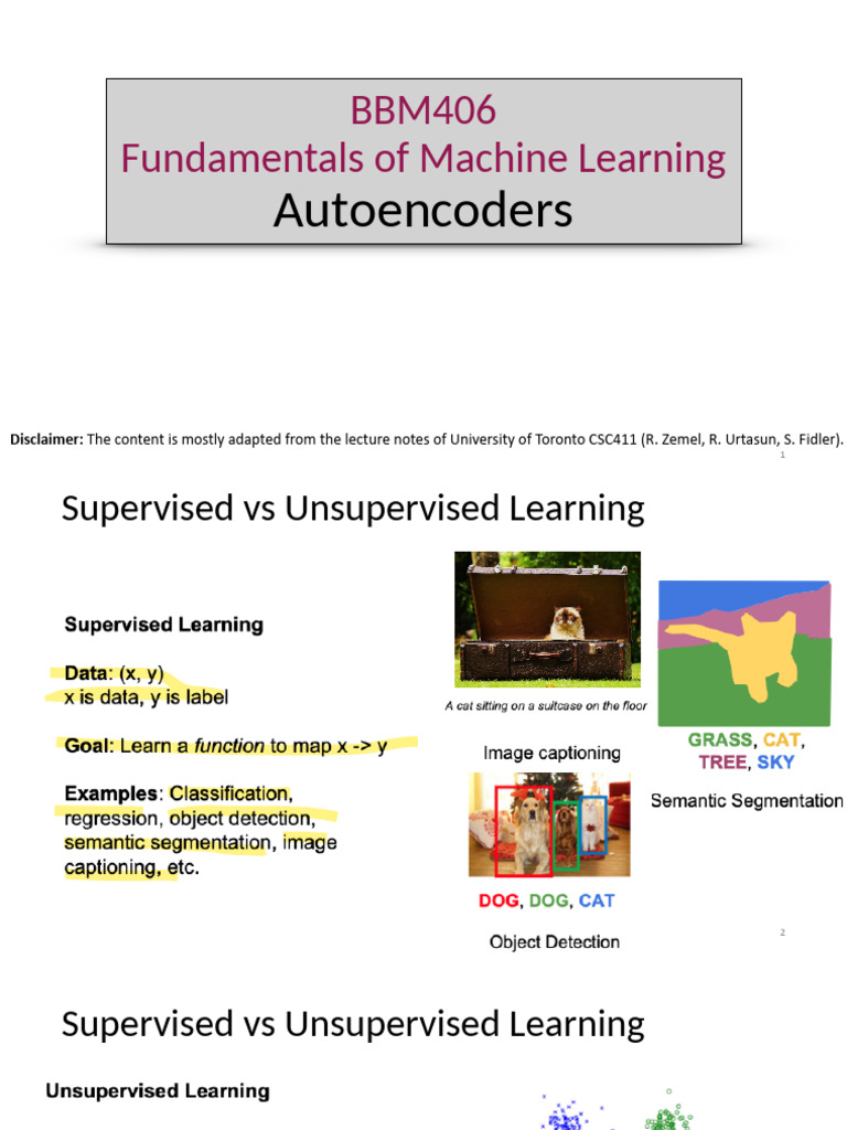 Week14 Lec12.3 Autoencoders | PDF | Information Science | Algorithms