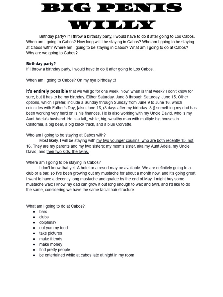 Birthday Party - Cabos | PDF