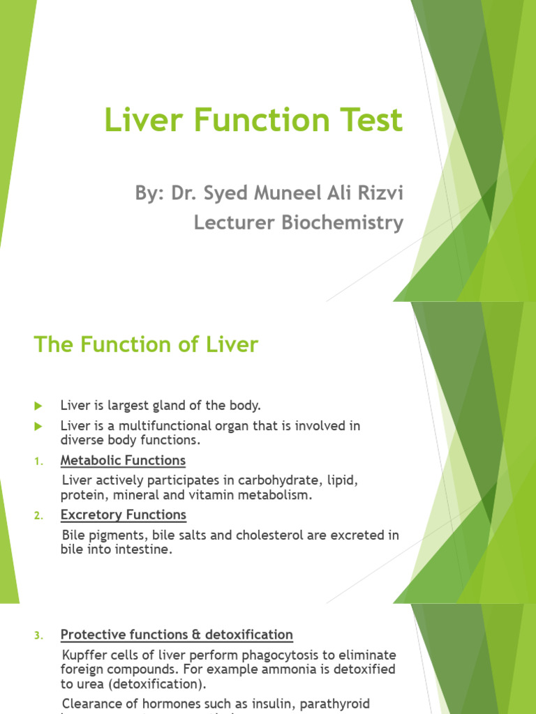 Liver Function Test Final | PDF | Alanine Transaminase | Liver