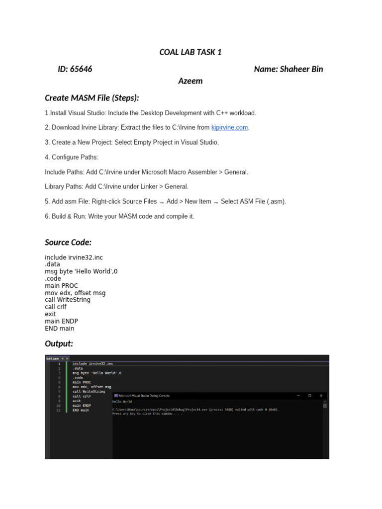 Coal LT1 (65646) | PDF