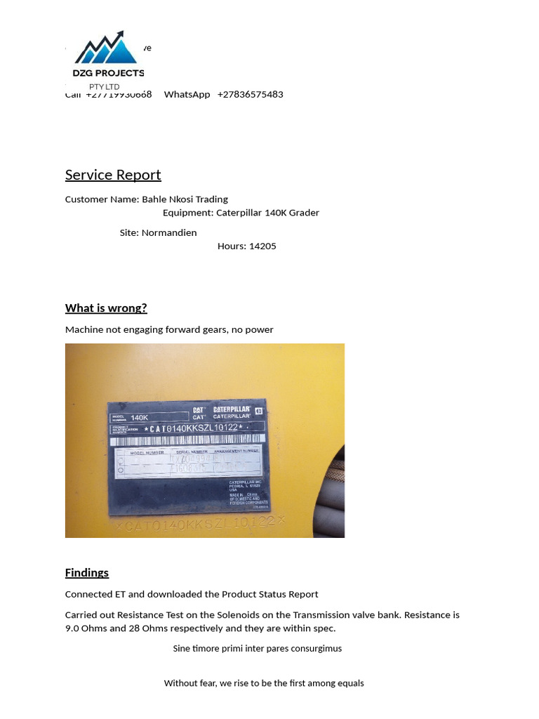 BahleNkosi 140K Grader | PDF