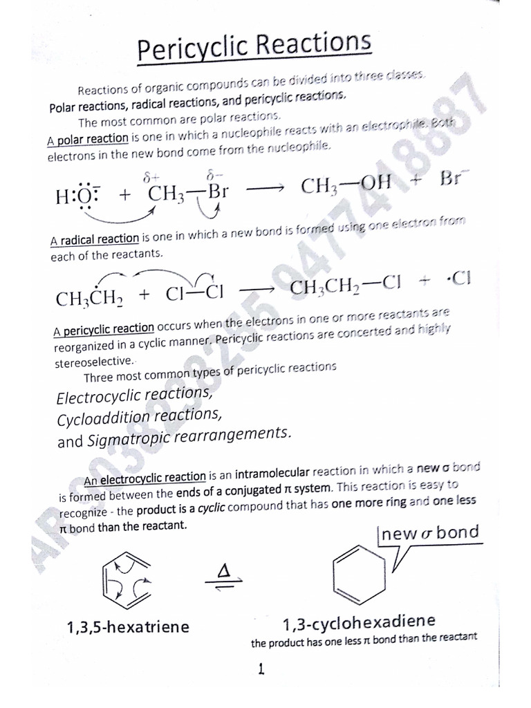 Pericyclic Reactions | PDF