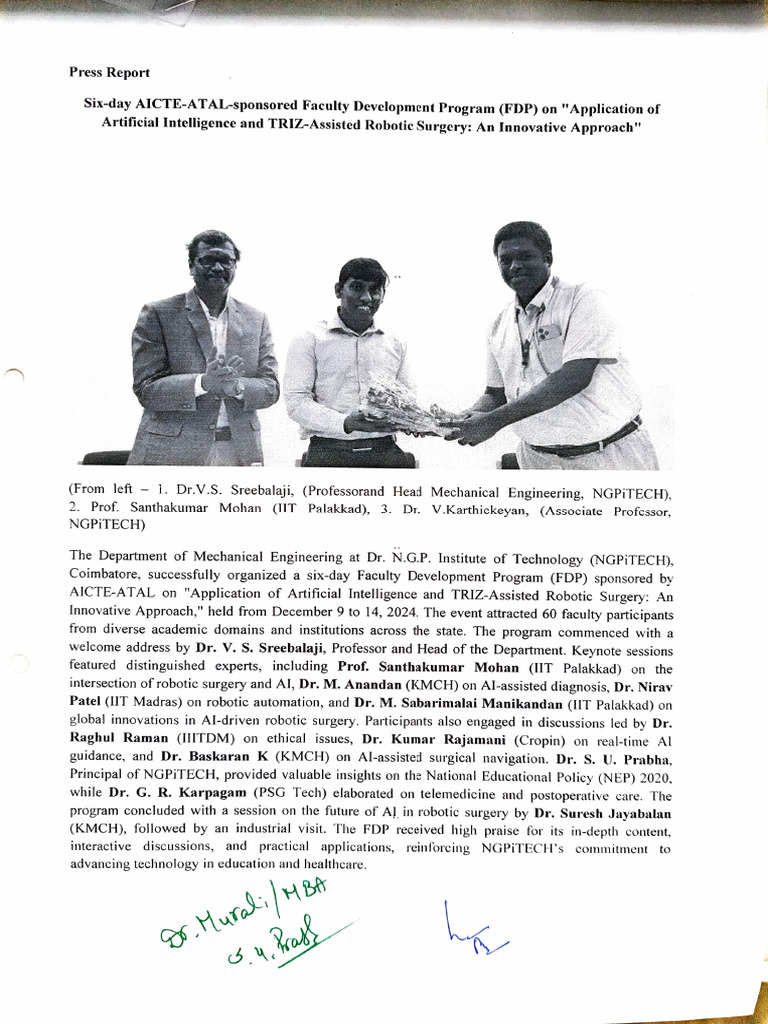 ATAL - FDP - Press Report | PDF