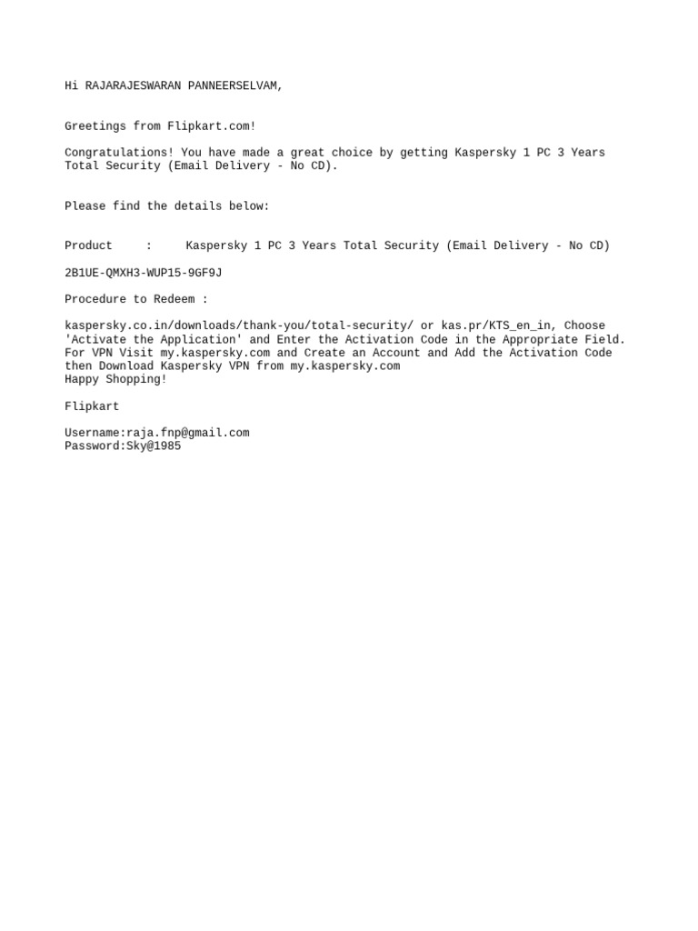 Kaspersky 2023 3years License | PDF