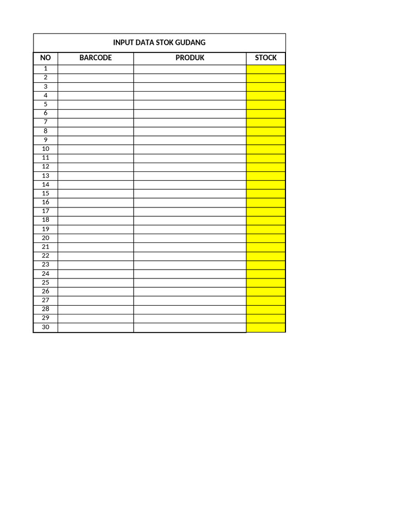 Sample Stok Gudang | PDF