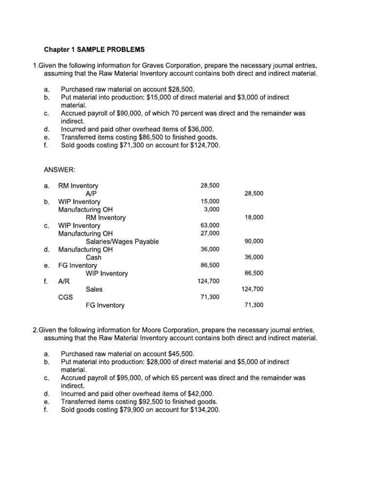 c1 Sample Problems | PDF