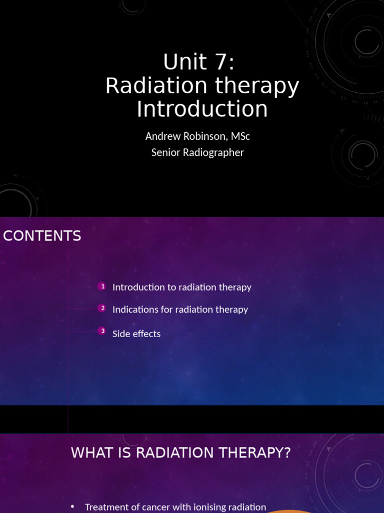 Intro To Rad Therapy | PDF | Radiation Therapy | Cancer