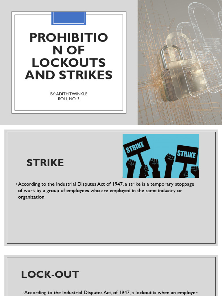 IPR Presentation | PDF | Strike Action | Lockout (Industry)