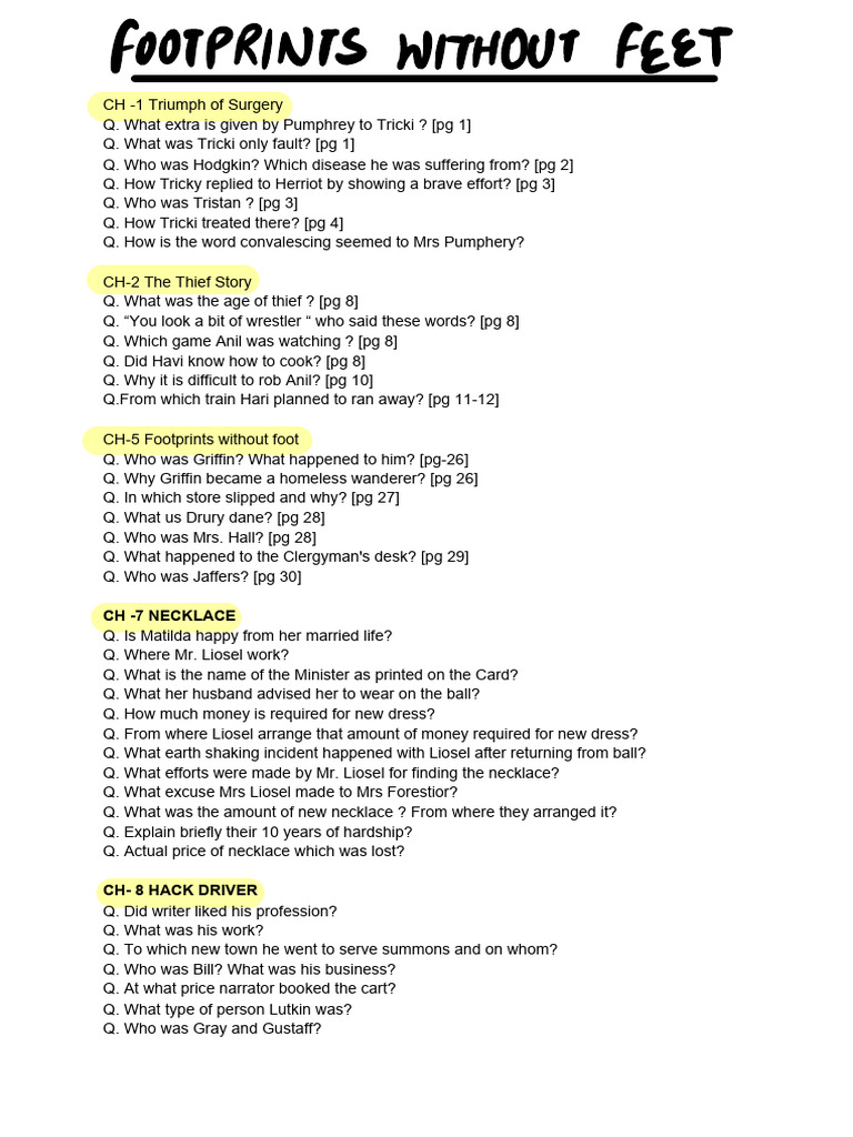 Footprints Without Feet | PDF