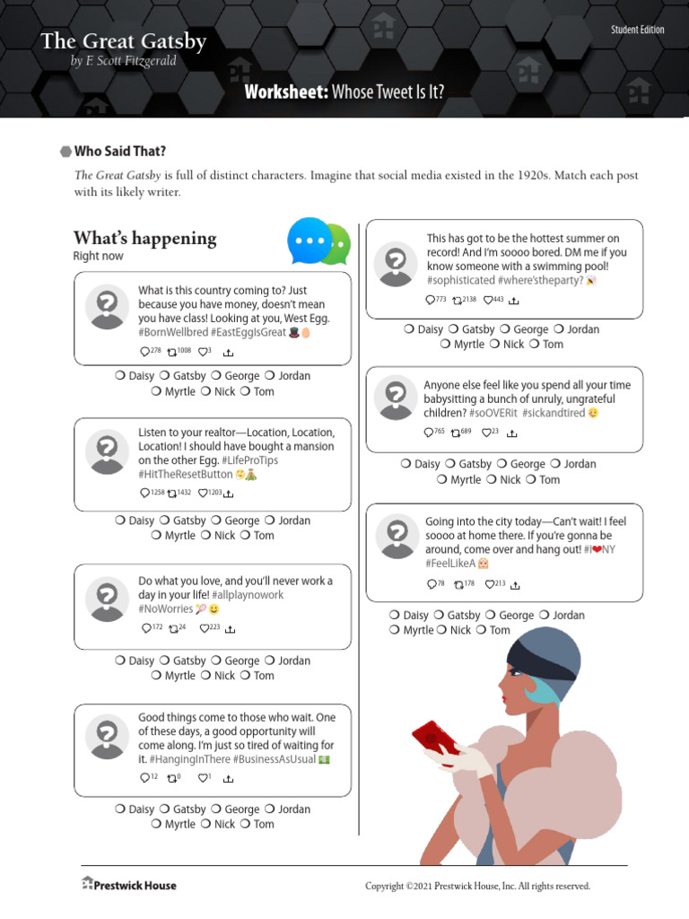 2020 GG Handout Tweet Final-Min | PDF | The Great Gatsby