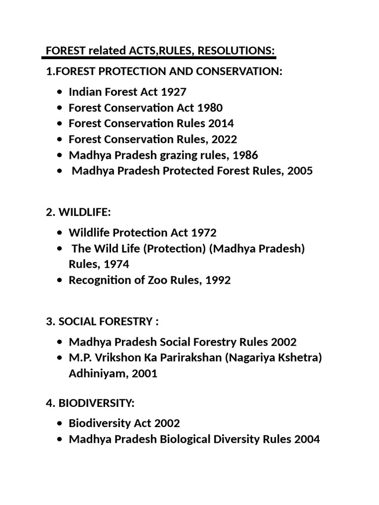 Overview of Indian Forest Act 1972 | PDF